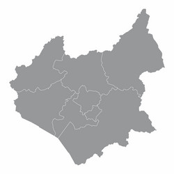 Modern map - lancashire county with districts Vector Image