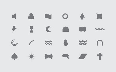 24 square shape designs Royalty Free Vector Image