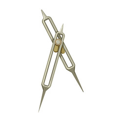 Geometry compass divider cartoon Royalty Free Vector Image