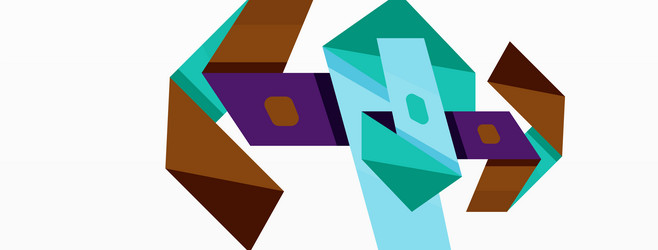 Creative geometric wallpaper abstract ribbon Vector Image