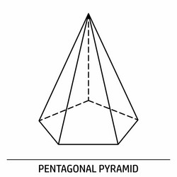Isolated pentagonal pyramid Royalty Free Vector Image