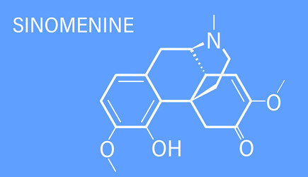 Skeletal formula of sinomenine alkaloid molecule Vector Image
