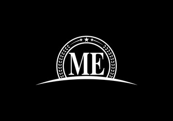 Initial monogram letter m e logo design template Vector Image