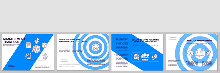 Team building brochure template layout Royalty Free Vector