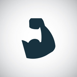 Power lifting symbol muscle arm black Royalty Free Vector