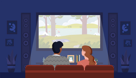 People watching tv Royalty Free Vector Image - VectorStock