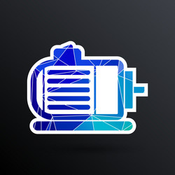 Electric motor icon engine symbol power Royalty Free Vector