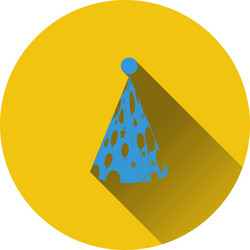 Yellow cone hat Royalty Free Vector Image - VectorStock