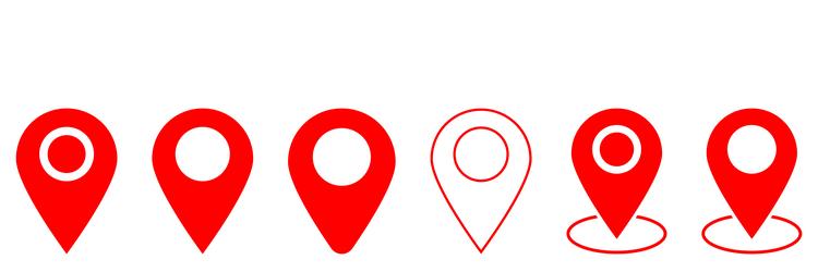 Set of map pin icons Royalty Free Vector Image