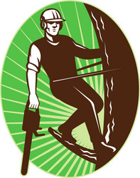 Tree surgeon symbol Royalty Free Vector Image - VectorStock