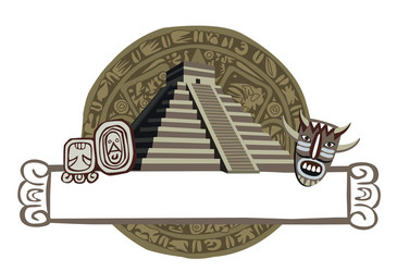 Aztec temple Royalty Free Vector Image - VectorStock