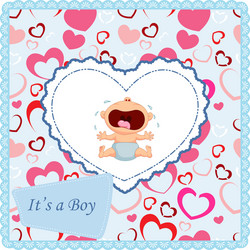 Cartoon happy baby boy Royalty Free Vector Image
