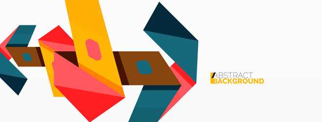 Creative geometric wallpaper abstract ribbon Vector Image