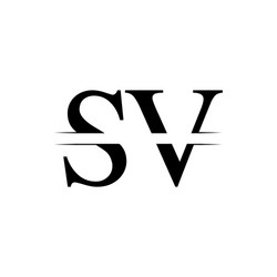 Initial letter sv logo design template Royalty Free Vector