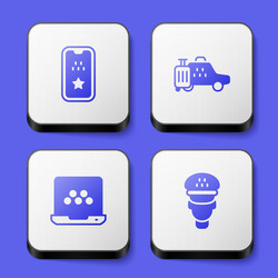 Set of colorful app icon frames templates buttons Vector Image