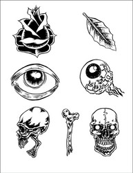 Vintage skull eye death Royalty Free Vector Image