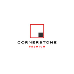Corner stone logo icon Royalty Free Vector Image
