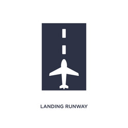 Plane landing icon on white background simple Vector Image