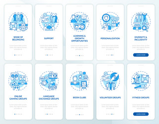 Micro community word concepts dark blue banner Vector Image