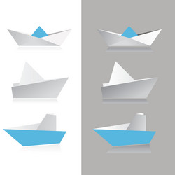 Origami boats Royalty Free Vector Image - VectorStock