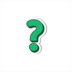 Question mark sticker Royalty Free Vector Image
