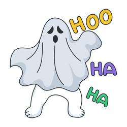 Police cute ghost character cartoon Royalty Free Vector