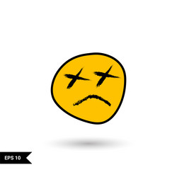 Yellow smile icon design perfect for emoticon Vector Image