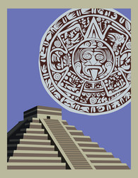 Aztec Temple Poster Vector Images (64)