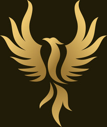 Phoenix raise logo Royalty Free Vector Image - VectorStock