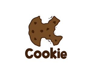Cartoon cookie mascot funny chocolate chip cookie Vector Image