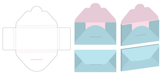 Envelope Die Cut Template Vector Images (over 1,900)