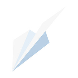 Flying paper airplane cartoon Royalty Free Vector Image