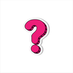 Question mark sticker Royalty Free Vector Image