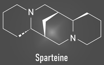 Ajmaline molecule skeletal formula Royalty Free Vector Image
