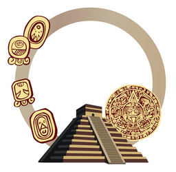 Aztec temple Royalty Free Vector Image - VectorStock