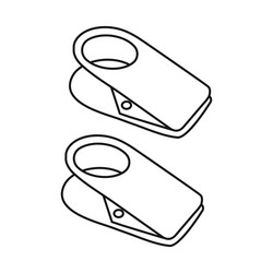 Clothespeg and peg symbol Royalty Free Vector Image