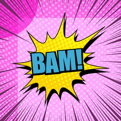 Comic book bam Royalty Free Vector Image - VectorStock
