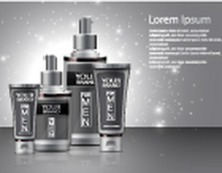 Realistic cosmetics for men Royalty Free Vector Image