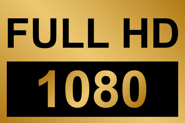 Full hd sign icon hd symbol flat icon flat Vector Image