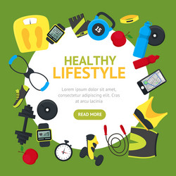 Healthy lifestyle conceptual design Royalty Free Vector