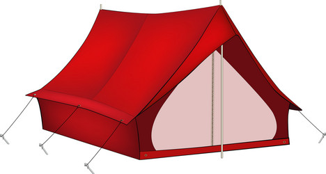 Red tent Royalty Free Vector Image - VectorStock