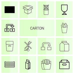 15 carton icons Royalty Free Vector Image - VectorStock