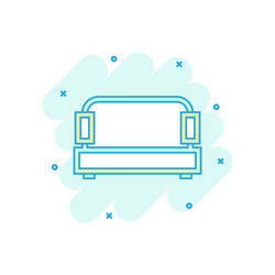Sofa icon in flat style couch sign pictogram Vector Image