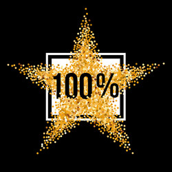 Five-pointed star with a golden edging Royalty Free Vector