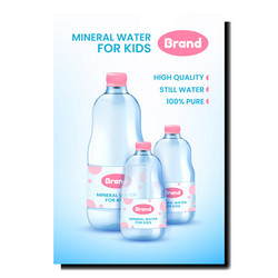 Mineral water creative promotional banner Vector Image