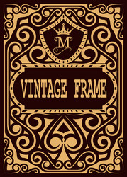 Antique vintage design for packing Royalty Free Vector Image