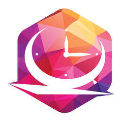 Time clock logo design template Royalty Free Vector Image