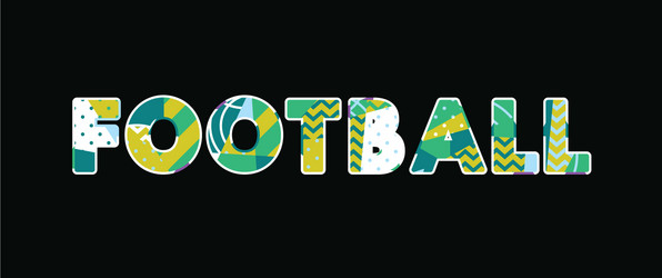 Football concept stamped word art Royalty Free Vector Image