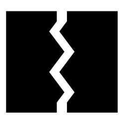 Breach broken torn tear object document set icon Vector Image