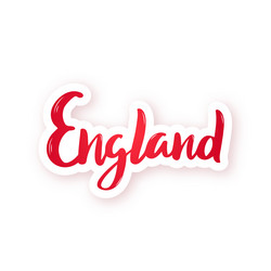 England lettering handwritten country name Vector Image